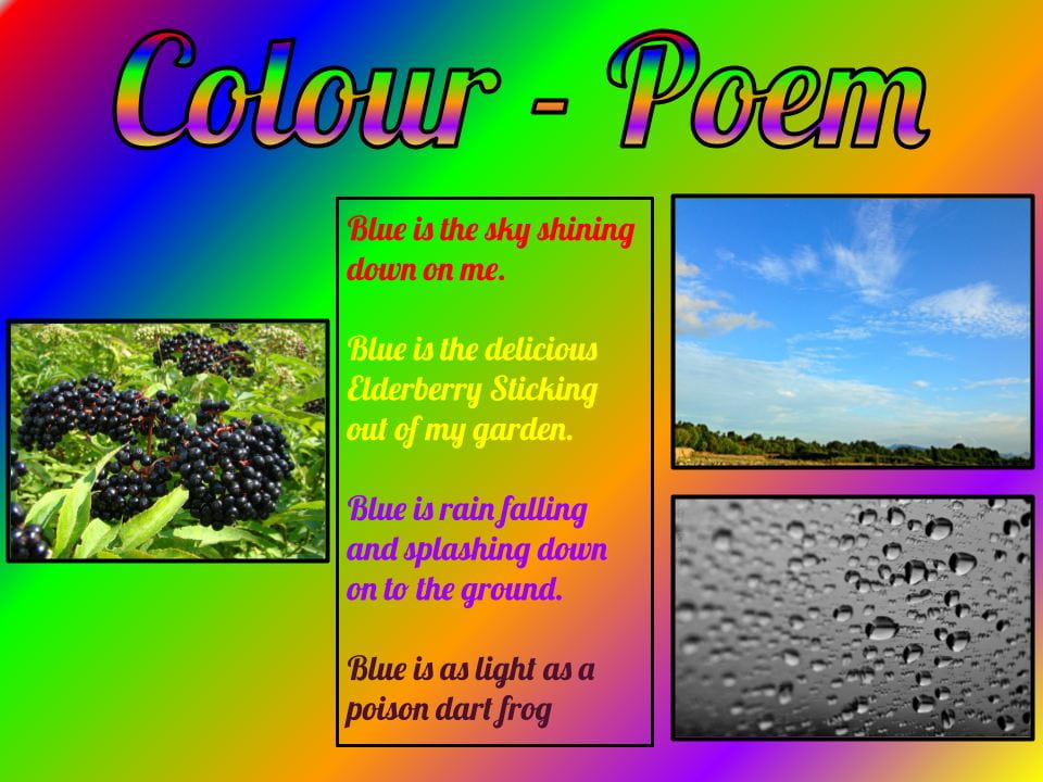 Colour – poem – Elisha @ Panmure Bridge School